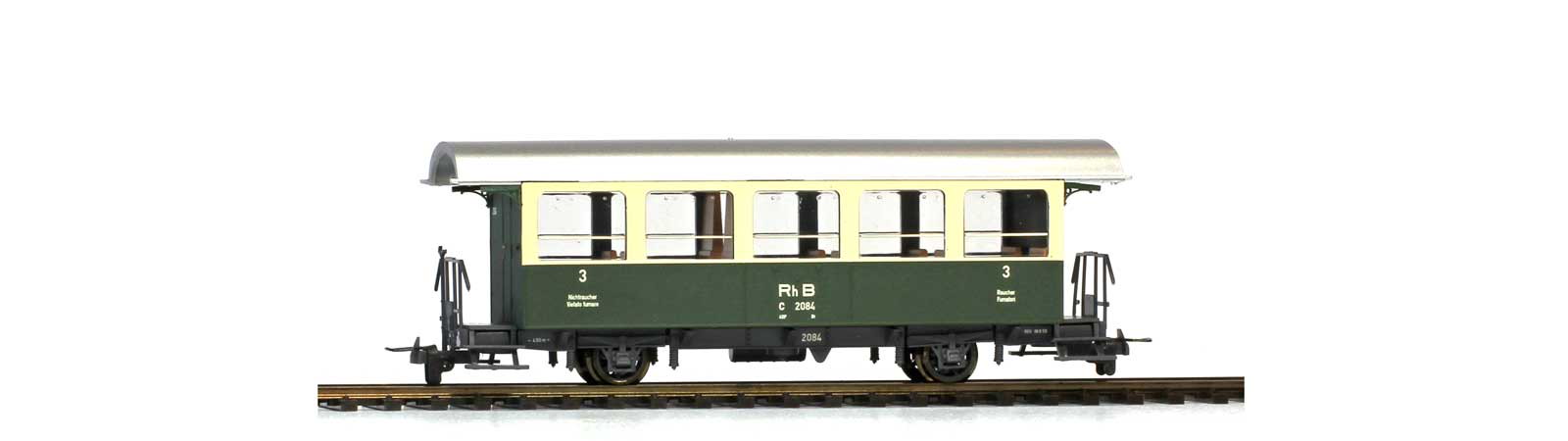 BEMO 3238 114 RhB C 2084 Zweiachser gruen World of Trains ...