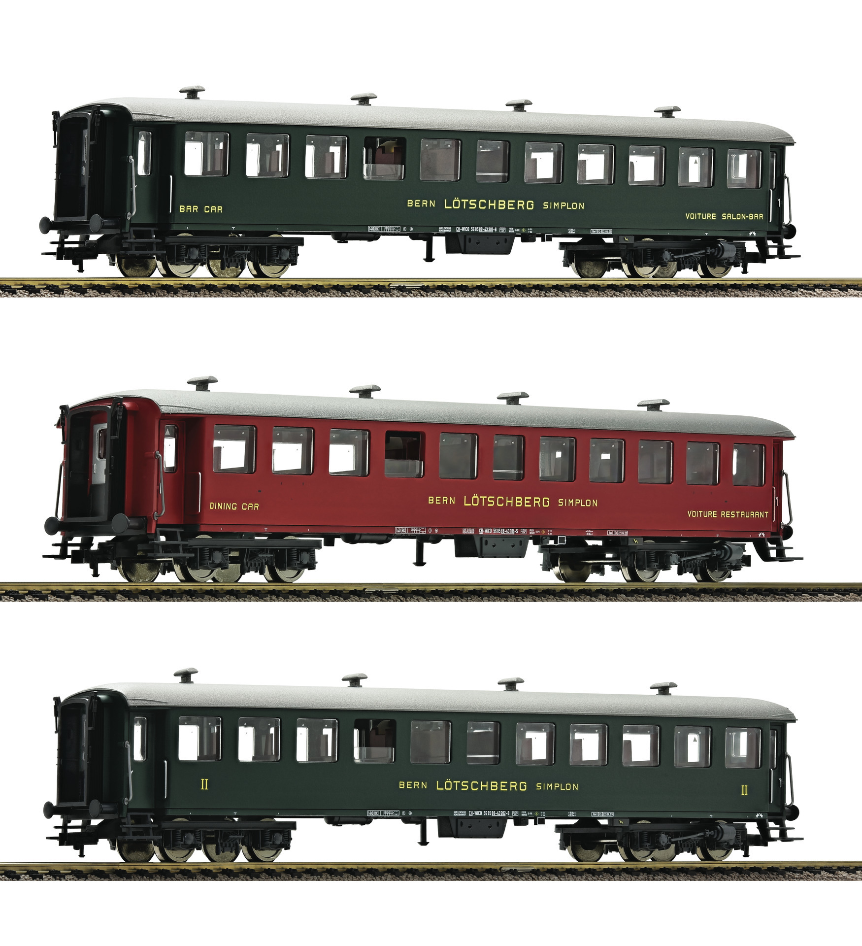 Fleischmann 513602 3-tlg. Wagenset, Swiss Classic Train (Teil 2 ...