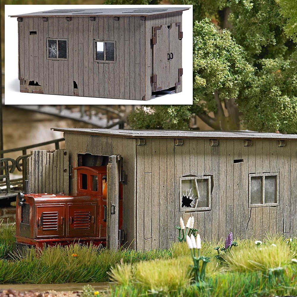Busch 12381 Baufälliger Feldbahn Lokschuppen World of Trains ...