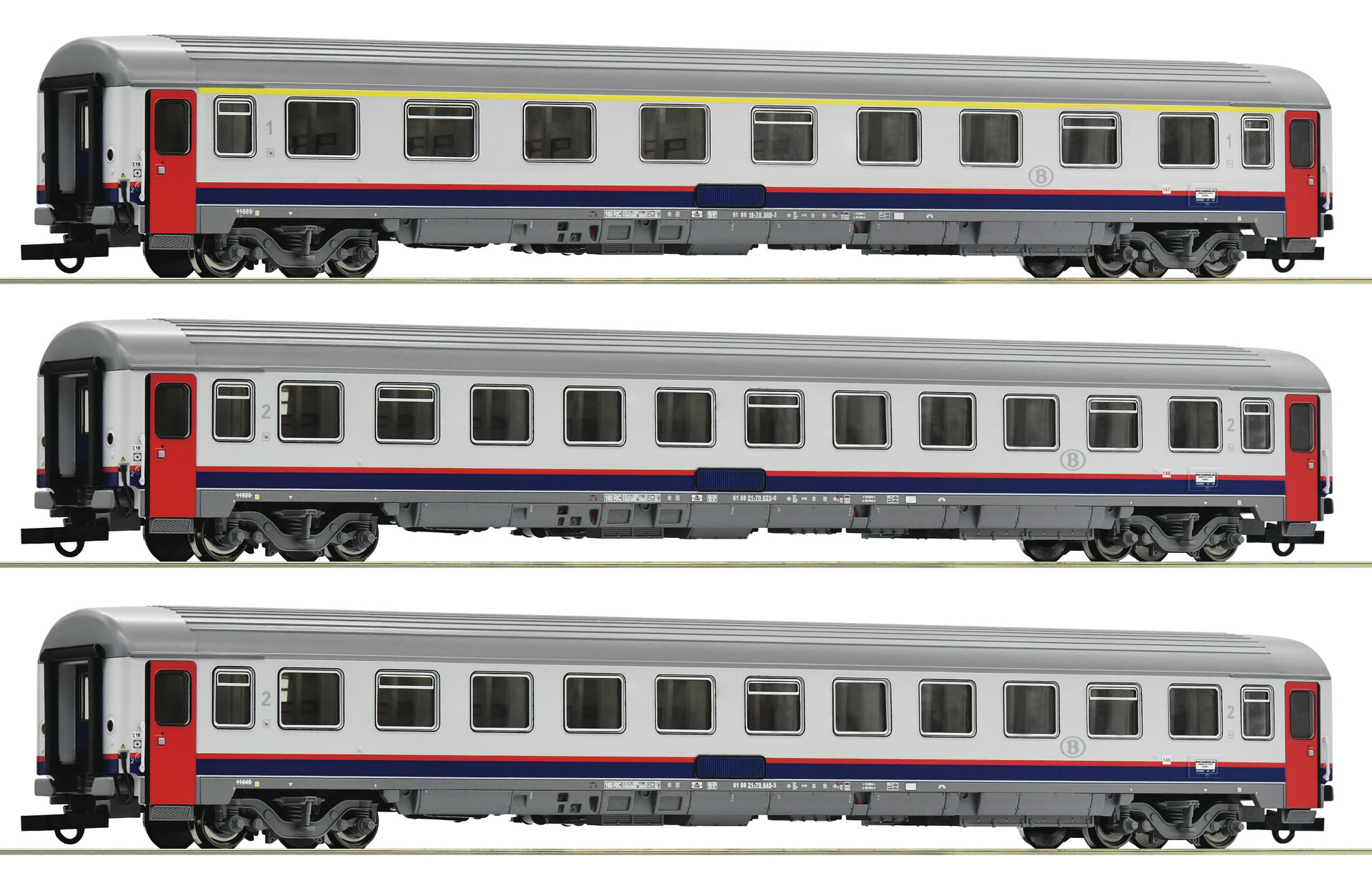 Roco 74063 3-tlg. Set: Eurofima-Wagen, SNCB World of Trains ...