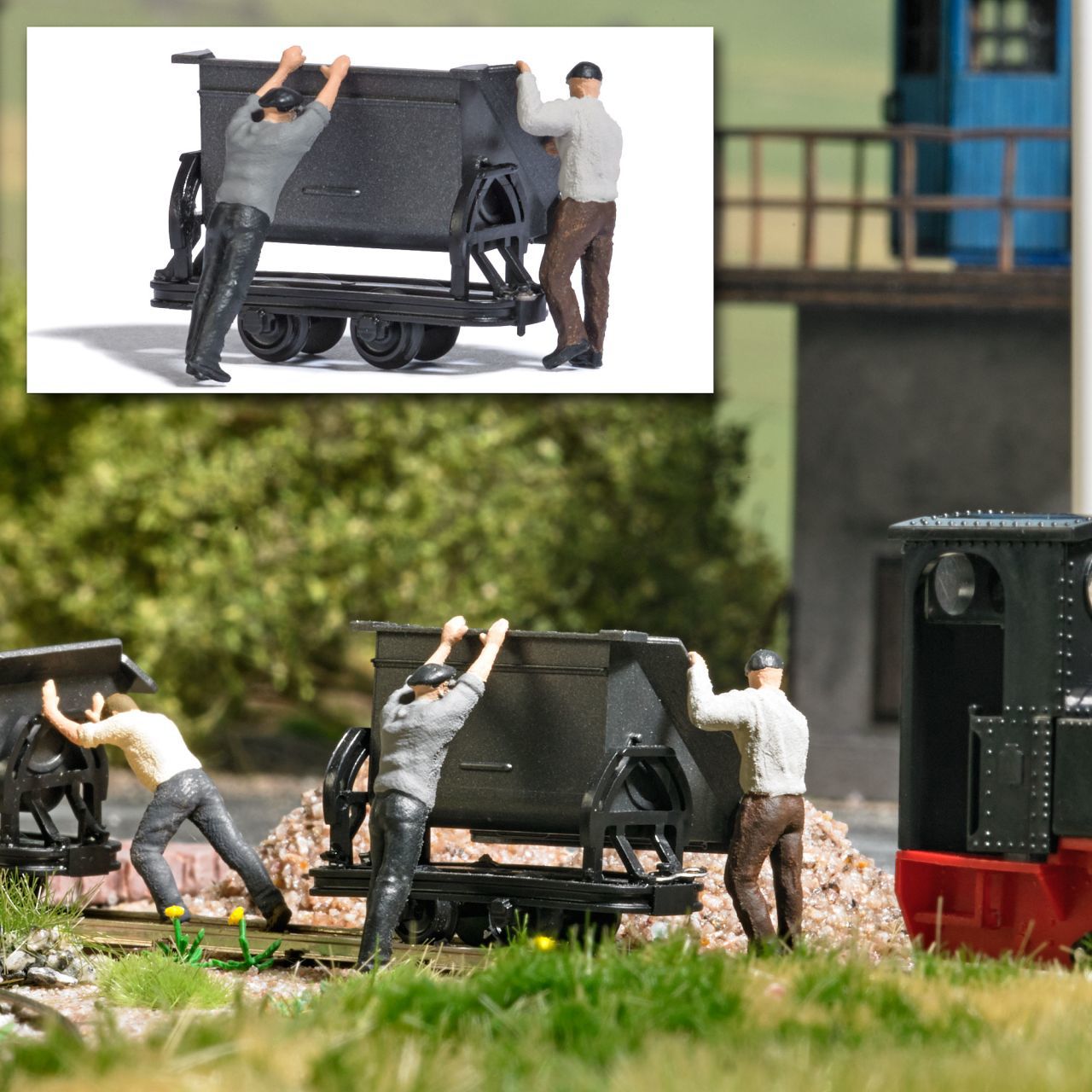 Busch 12451 Action Set: Lore leeren World of Trains Modelleisenbahn Shop