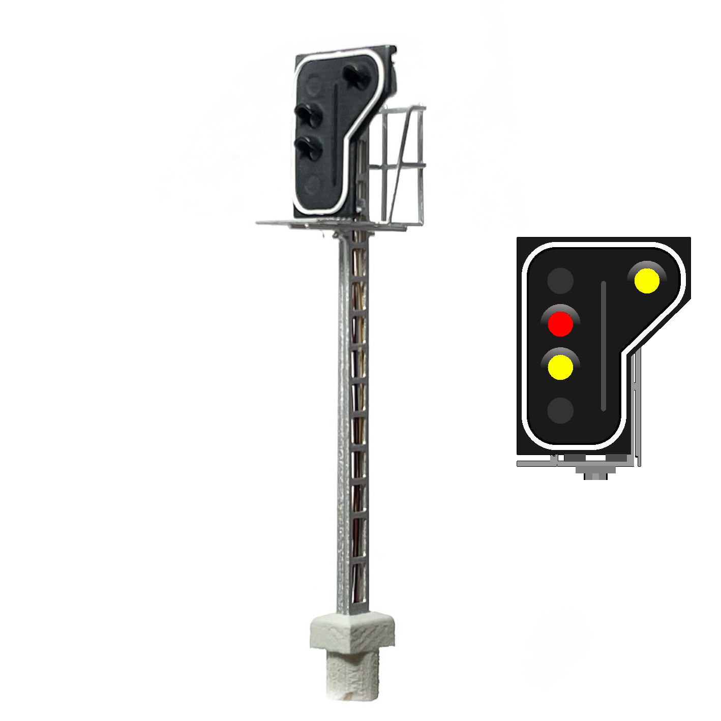 Mafen 413907 SNCB Signal 3 Lichter (Rot/Gelb/Gelb) - linke Seite World ...