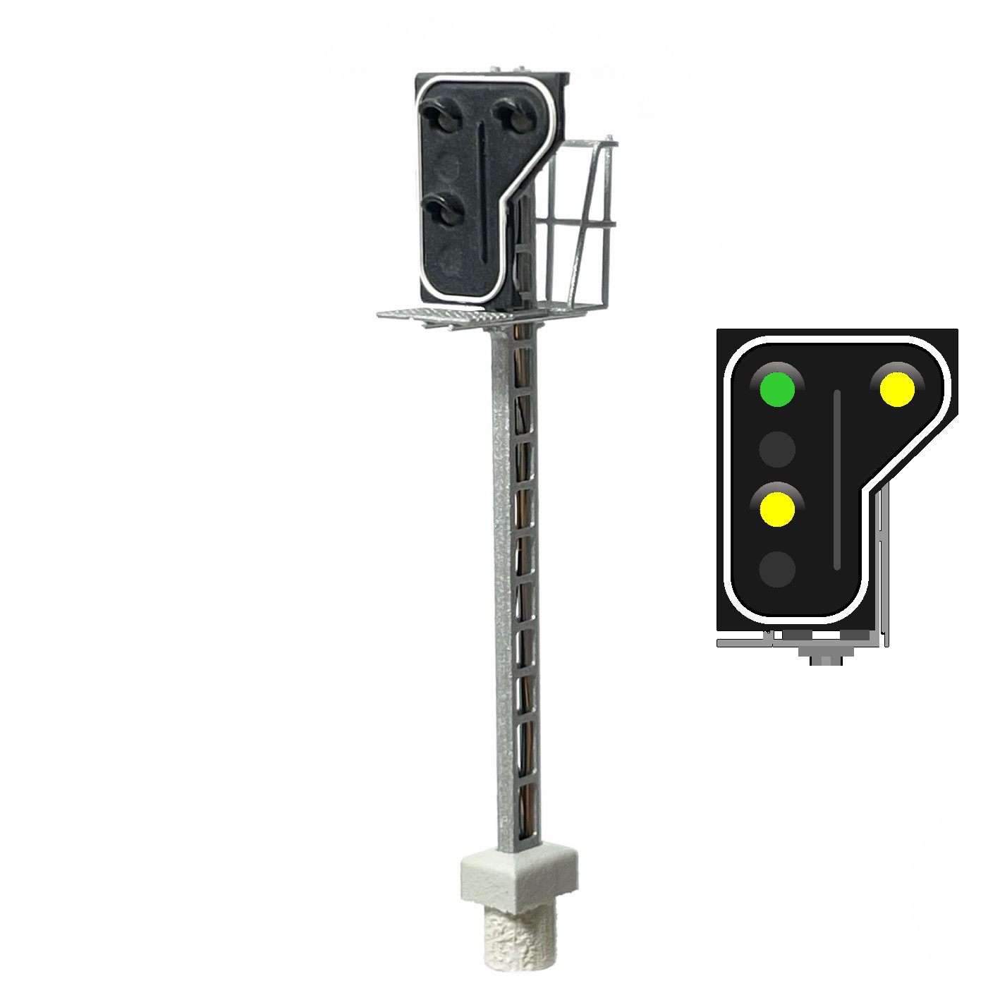 Mafen 413917 SNCB Signal 3 Lichter (Grün/Gelb/Gelb) - linke Seite World ...