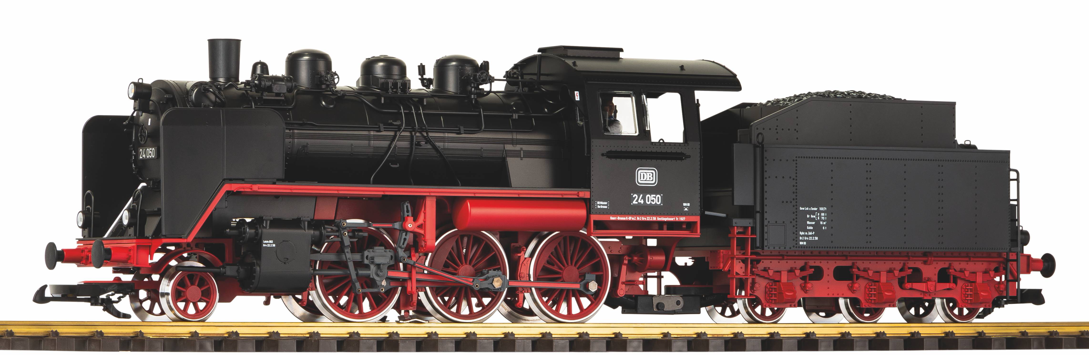 PIKO 37223 G Dampflok mit Tender BR 24 DB III mit Wagner ...