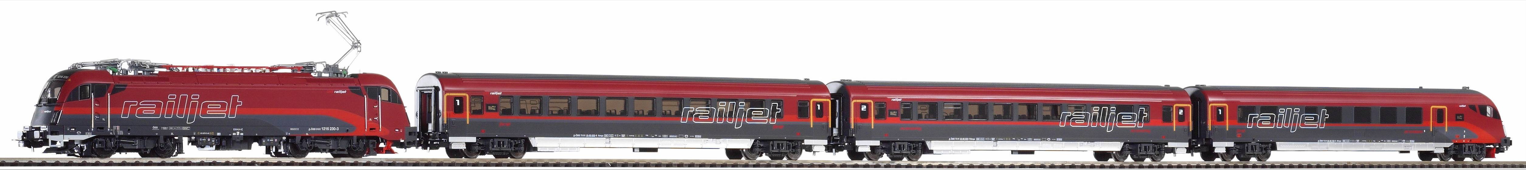 PIKO 58131 Zugset Railjet Rh 1216 + 3 Wagen ÖBB VI World of Trains ...