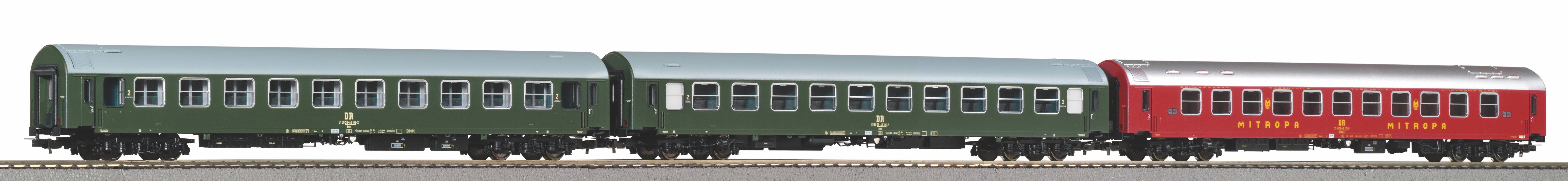 PIKO 58221 3er Set Y-Wagen D 300 DR IV Set 2 World of Trains ...