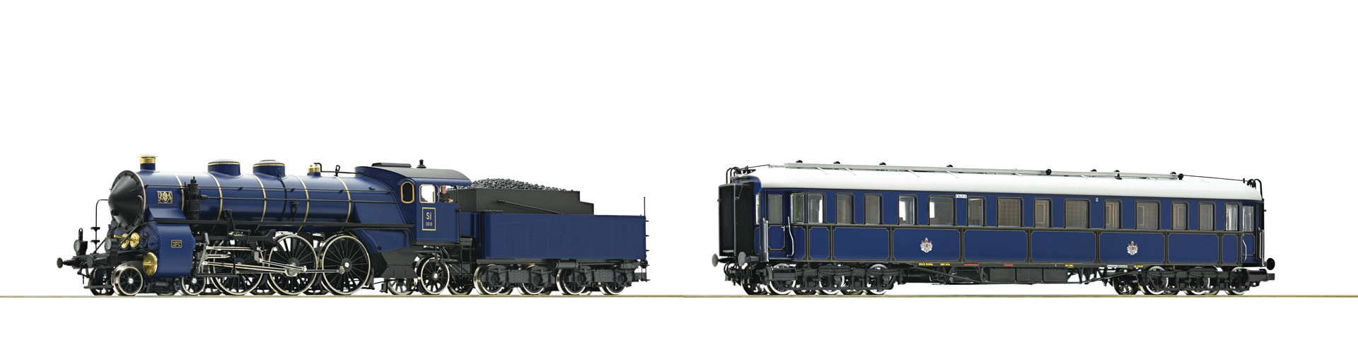 Roco 61473 2-tlg. Set: Dampflokomotive Gattung S 3/6 und Salonwagen, K ...