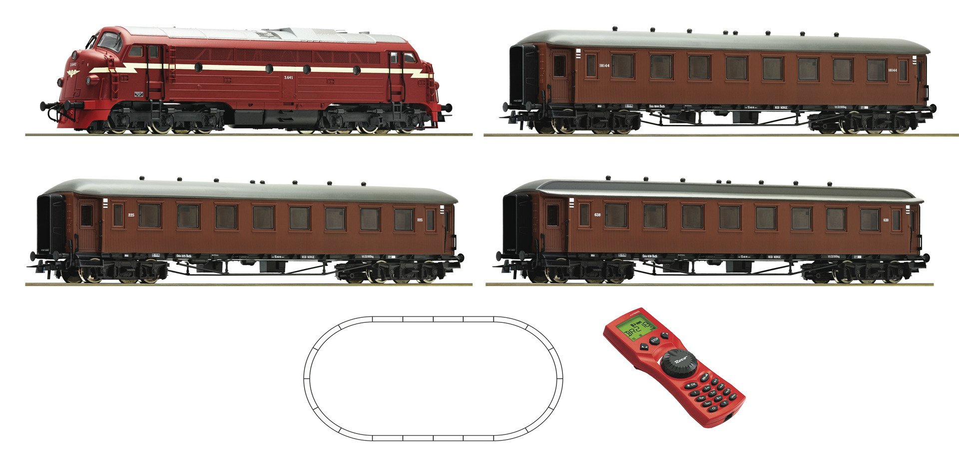 Roco 51276 Digital-Startset: Diesellokomotive Di3 mit Personenzug, NSB World of Trains ...