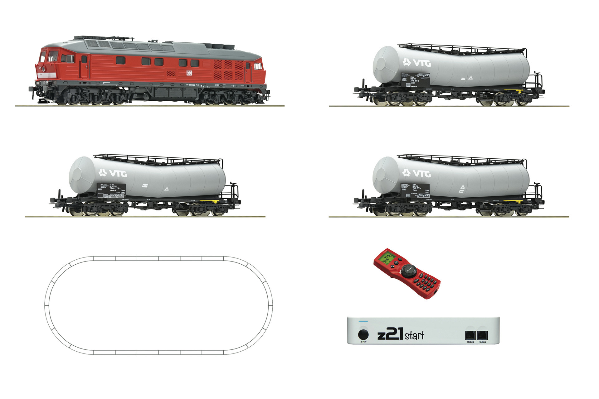 Roco 51288 Digital z21®start Set: Diesellokomotive BR 232 mit ...