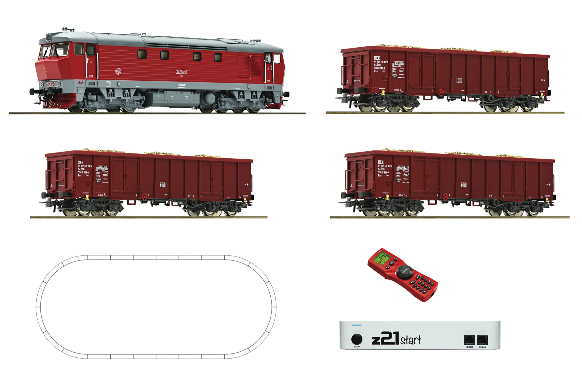 Roco 51294 Digital z21®start Set: Diesellokomotive T 478 mit Rübenzug ...