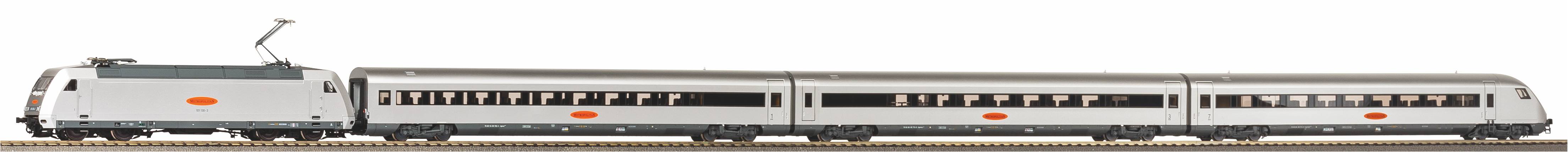 PIKO 58150 Zugset 4tlg. Metropolitan BR 101 mit Personenwagen und ...