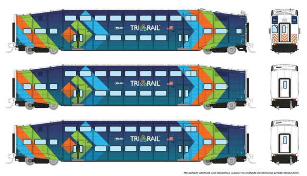 Rapido Trains Inc 546029 Bil Commuter TriRail Set2 World of Trains ...
