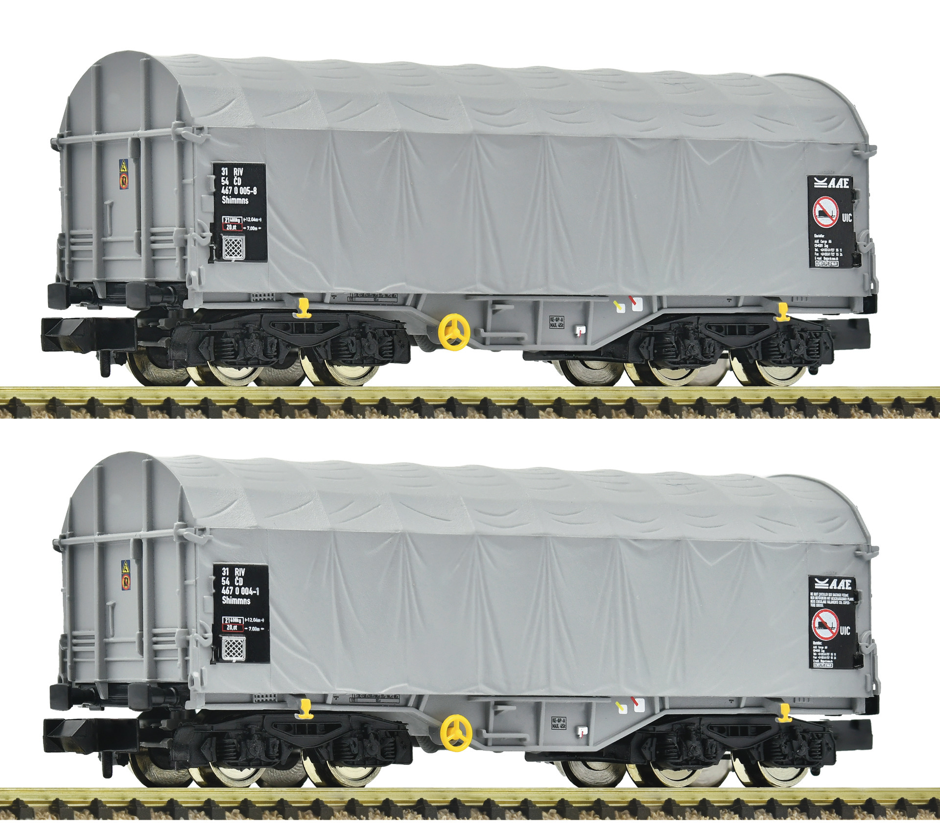 Fleischmann 6660087 2-tlg. Set: Schiebeplanenwagen, CD World of Trains Modelleisenbahn Shop