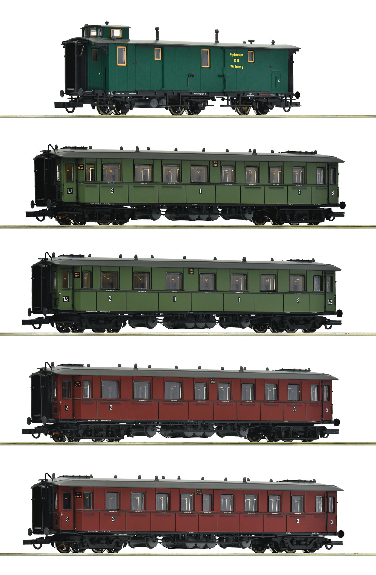 Roco 6200076 5-tlg. Set: Schnellzug, K.W.St.E. World of Trains ...
