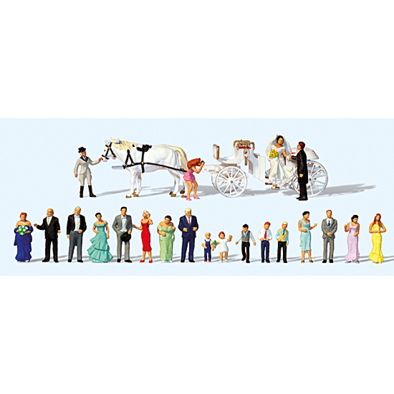 Preiser 13011 Hochzeitgesellschaft mit Kutsche World of Trains ...