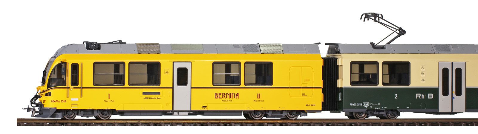 BEMO 7344 124 RhB ABe 8/12 3514 Allegra "Ahnenzug" World of Trains ...