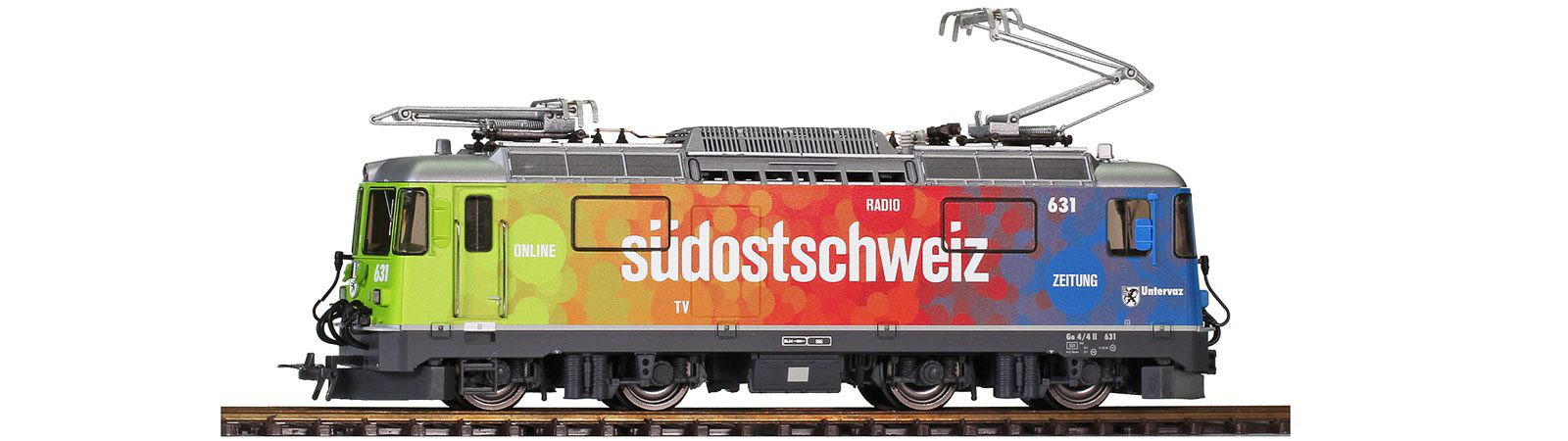 BEMO 1358 175 RhB Ge 4/4 II 631 Werbelok "Südostschweiz" World of ...