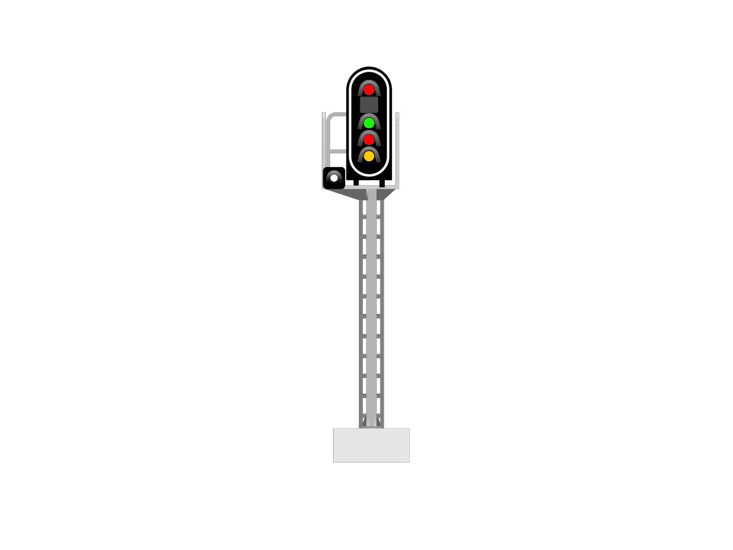 Mafen 913205 SNCF - Hauptsignal mit 5 LEDs (Rot/Grün/Rot/Gelb/Weiss ...